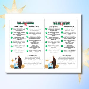 Canto Para Pedir Posada - Letra Para Posada Archivo Digital PDF Listo ...