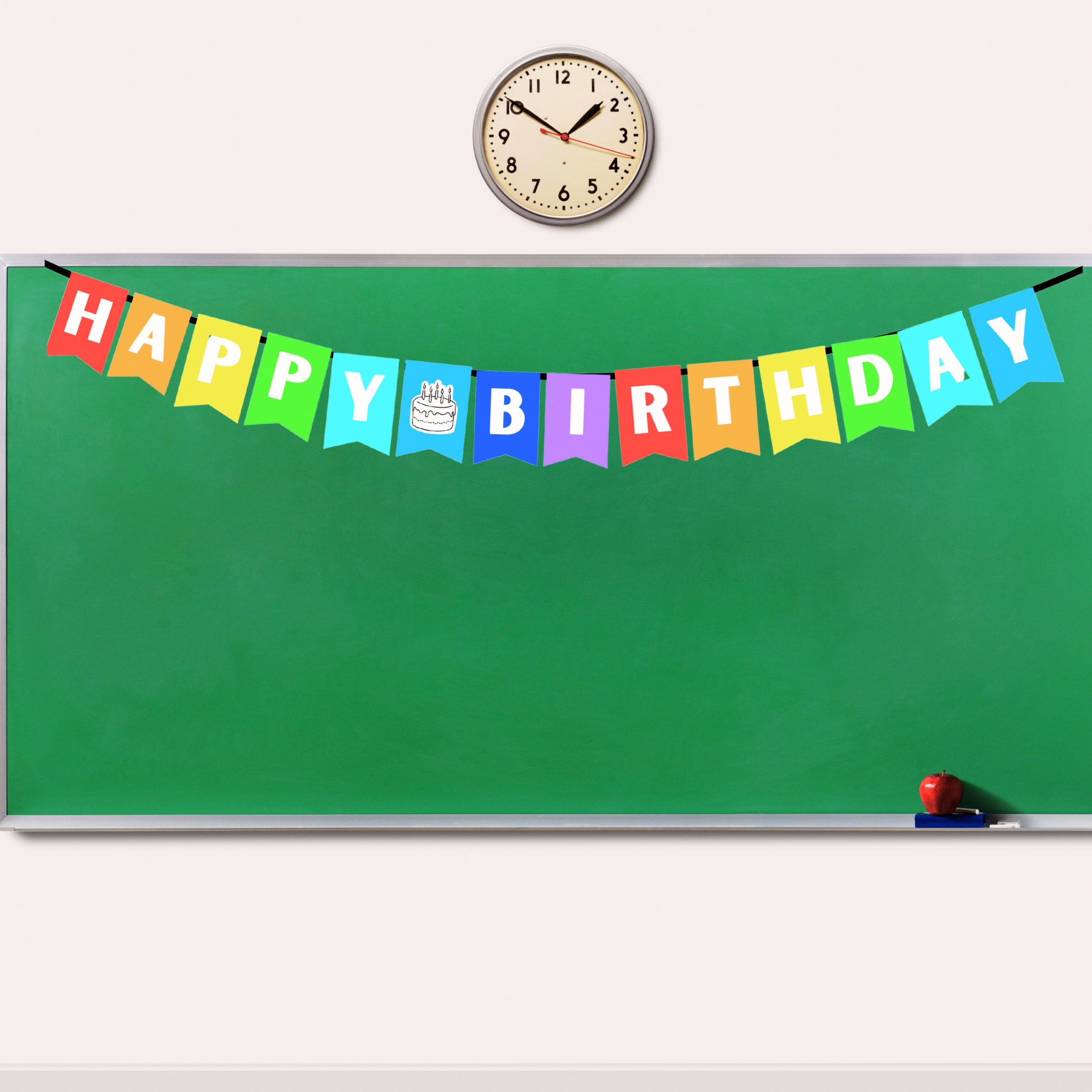 Mini Happy Birthday Banner | Office Birthday Banner | Easy Printable ...