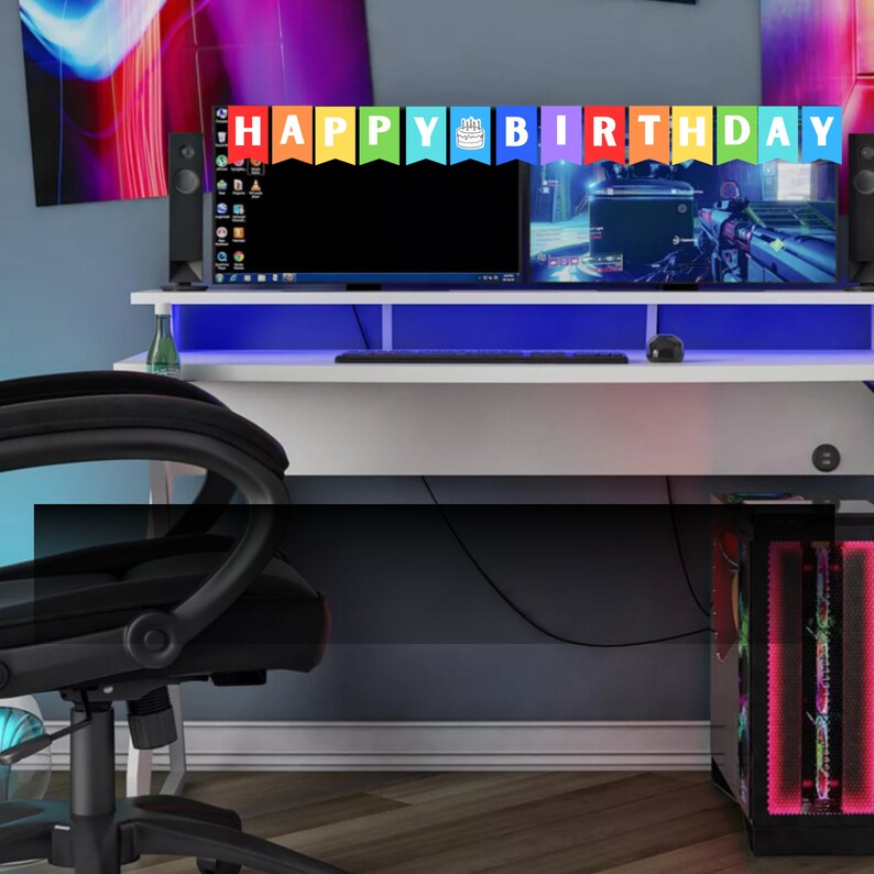 Mini Happy Birthday Banner | Office Birthday Banner | Easy Printable ...