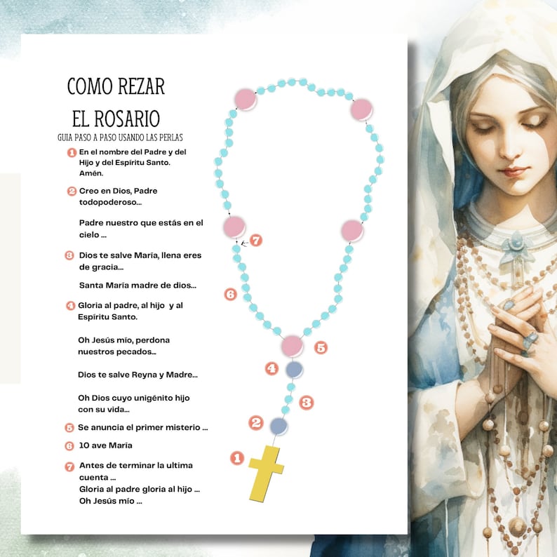 Santo Rosario Guía En Español - Etsy