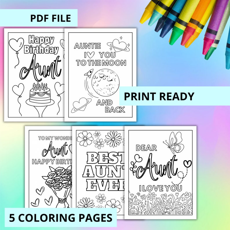 Happy Birthday Aunt Coloring Pages , Dear Aunt Love You Coloring Pages ...