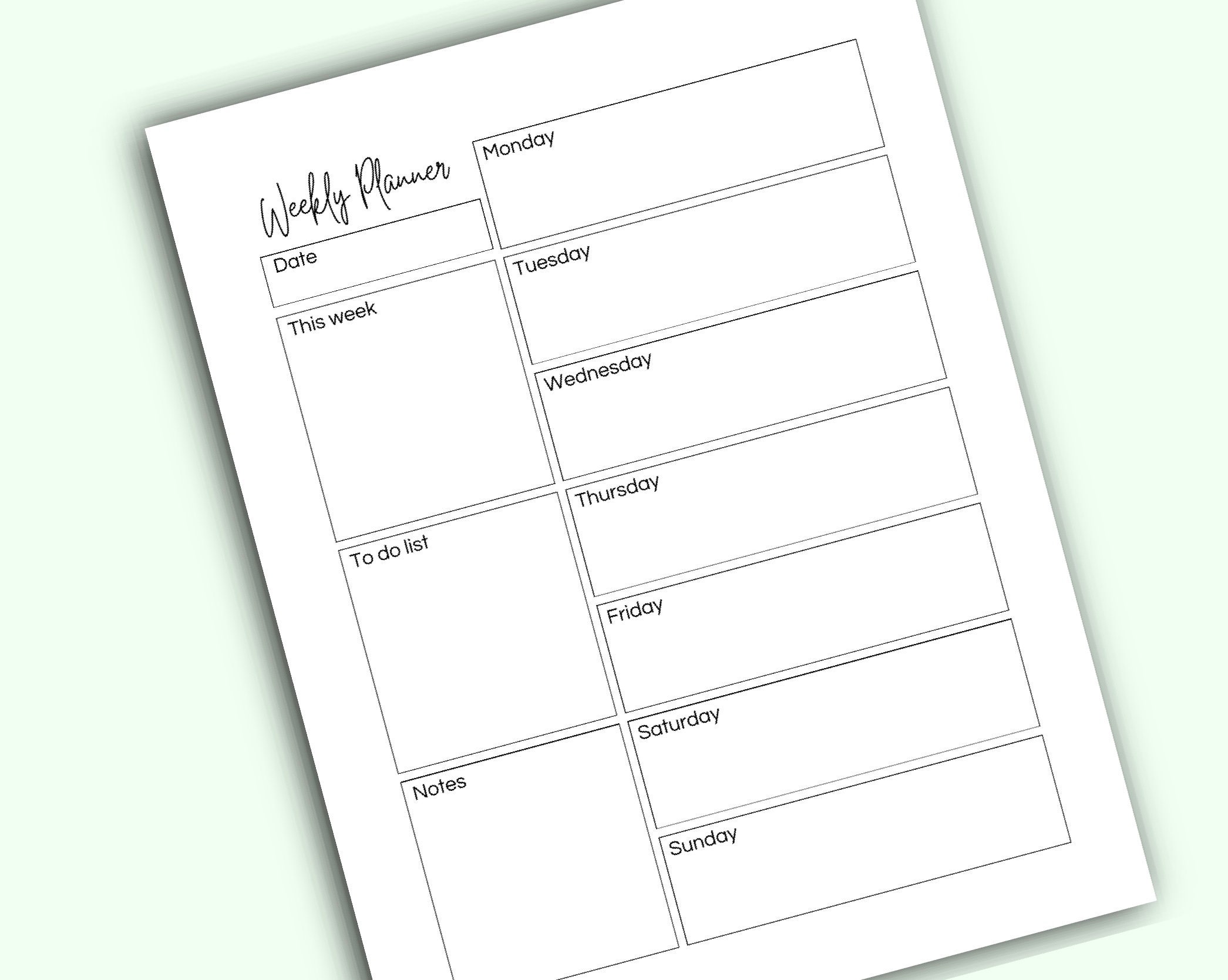Weekly Planner - Etsy