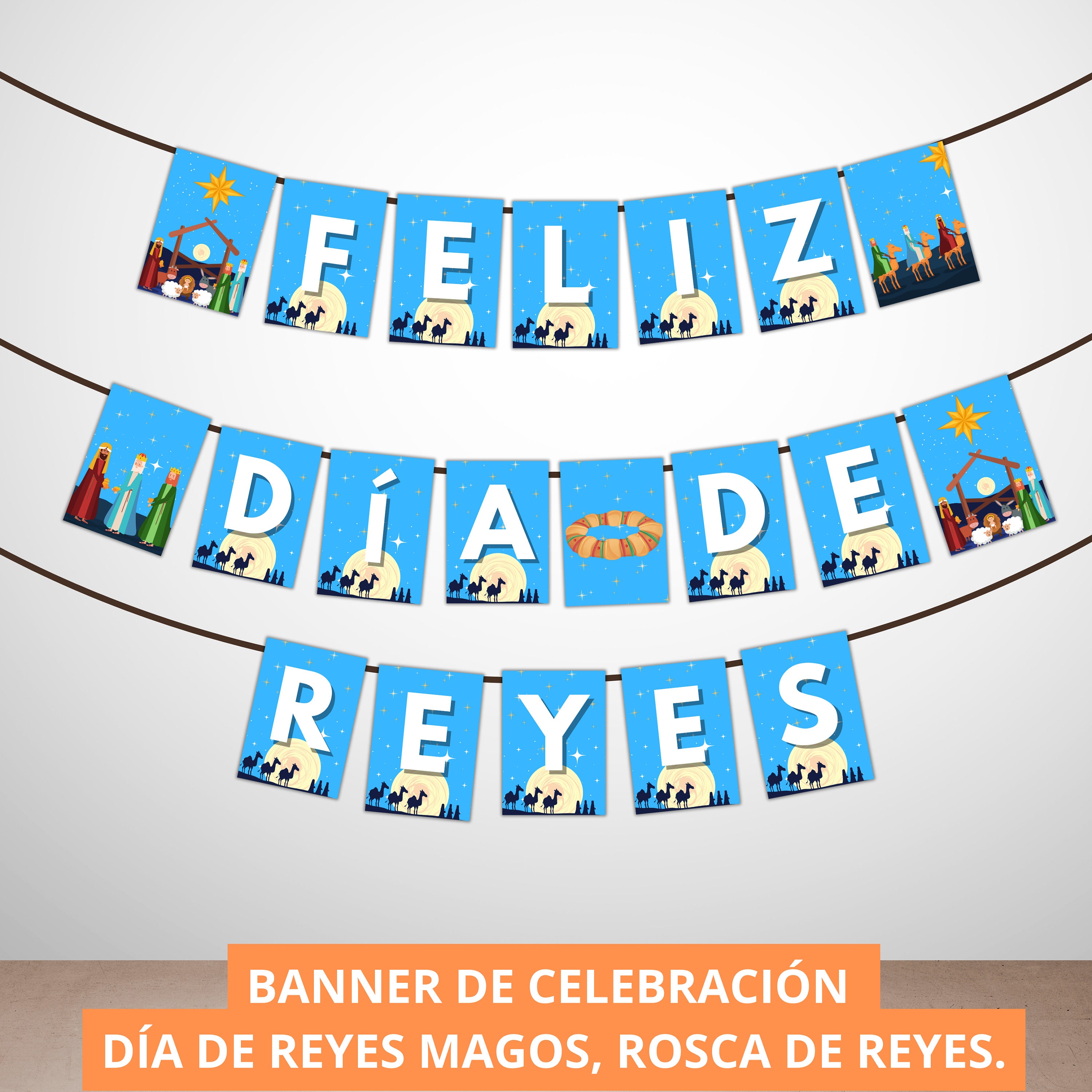 Feliz Día De Reyes Magos , Banner Para Celebrar Día De Reyes Listo Para ...