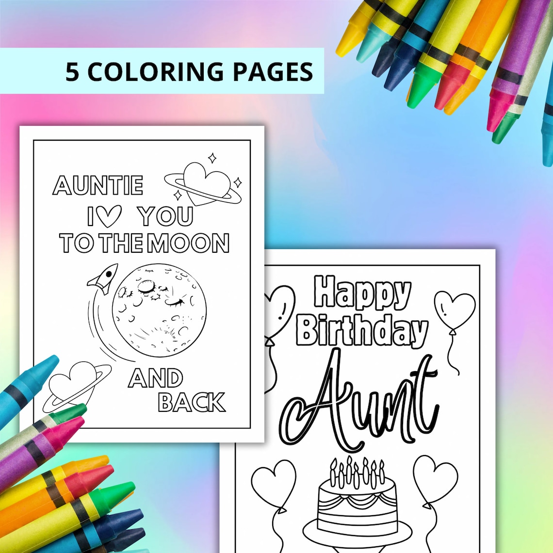 Happy Birthday Aunt Coloring Pages , Dear Aunt Love You Coloring Pages ...