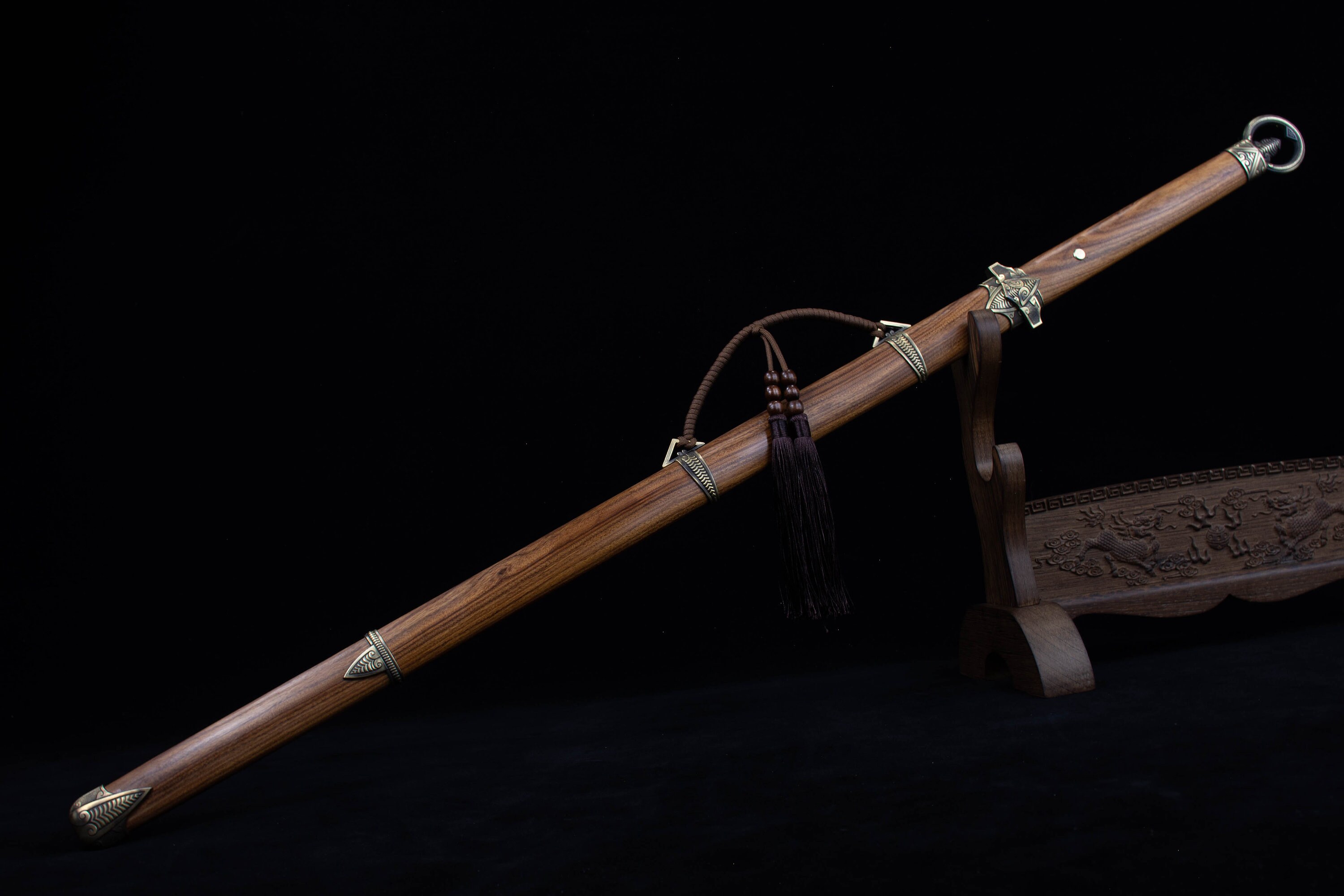 Tang Horizontal Knife, Handmade Straight Sword, Tang Sword, Samurai ...