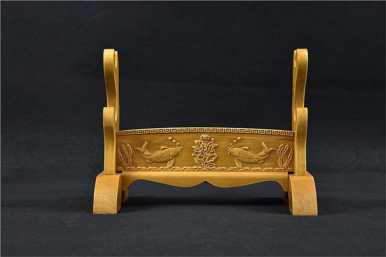 Two Layer Solid Wood Sword Rack, Sword Rack, Display Rack, Sword Shelf ...