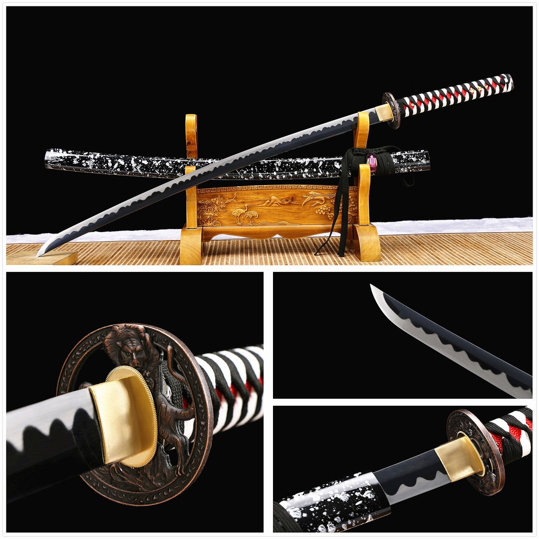 Handmade Japanese Katana, Samurai Sword,hand-ground Full Tang Edge ...