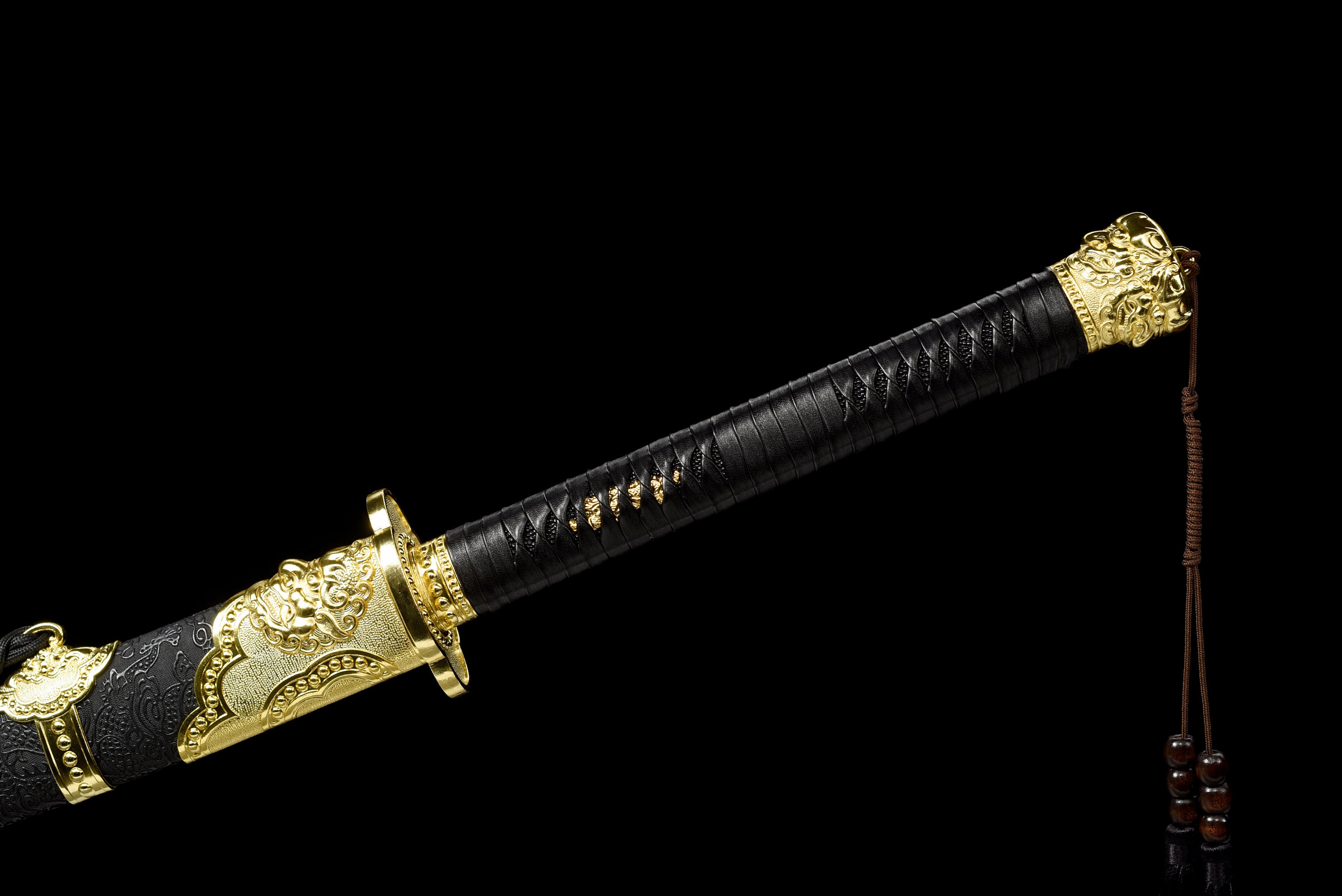 Embroidered Spring Sword Full Tang Katana Made of Handmade - Etsy