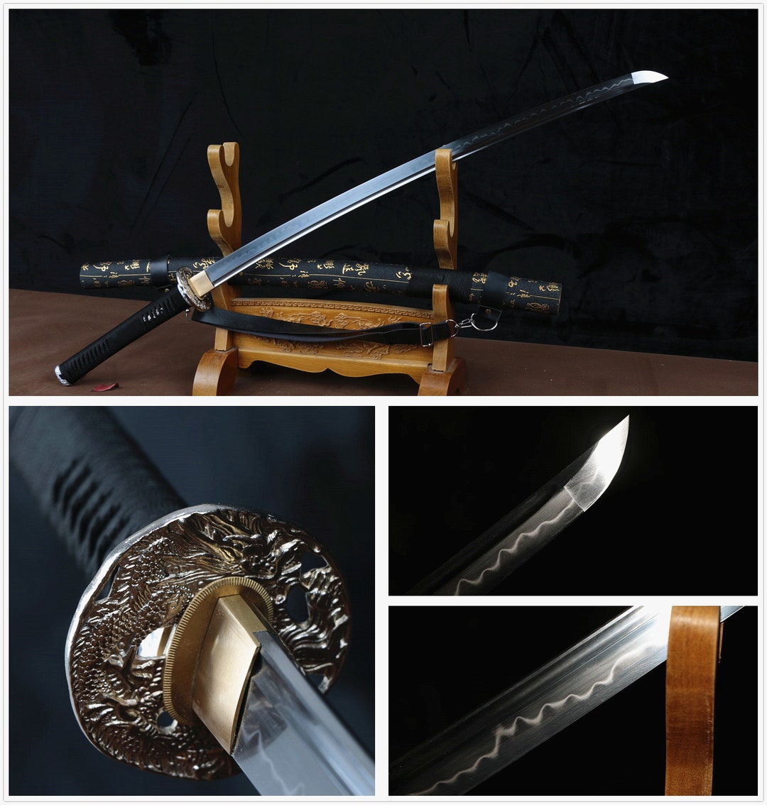 Katana, Japanese Katana, Samurai Sword Full Tang Handmade Real Sword ...
