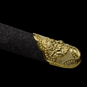 Embroidered Spring Sword Full Tang Katana Made of Handmade Manganese ...
