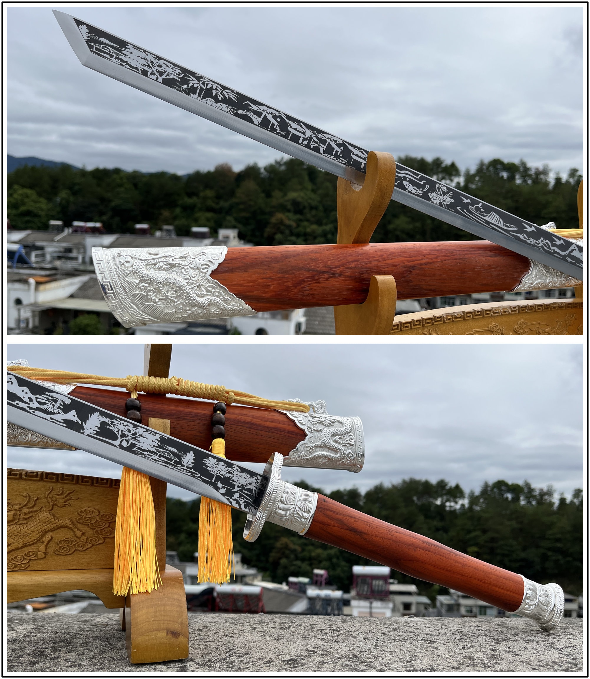 Handmade Embroidered Spring Sword Jinyiwei Samurai Sword Japanese ...