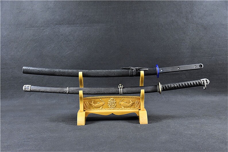 Two Layer Solid Wood Sword Rack, Sword Rack, Display Rack, Sword Shelf ...