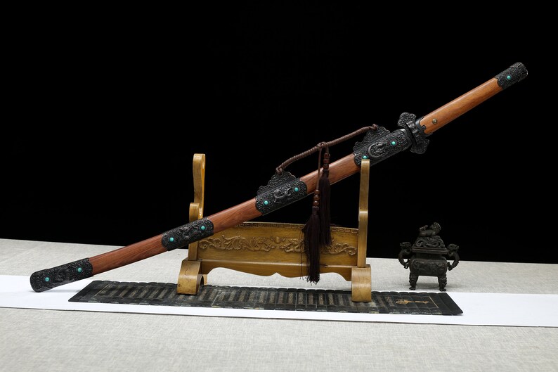 Kirin Mahogany Tang Knife Samurai Sword Japanese Katana Real - Etsy