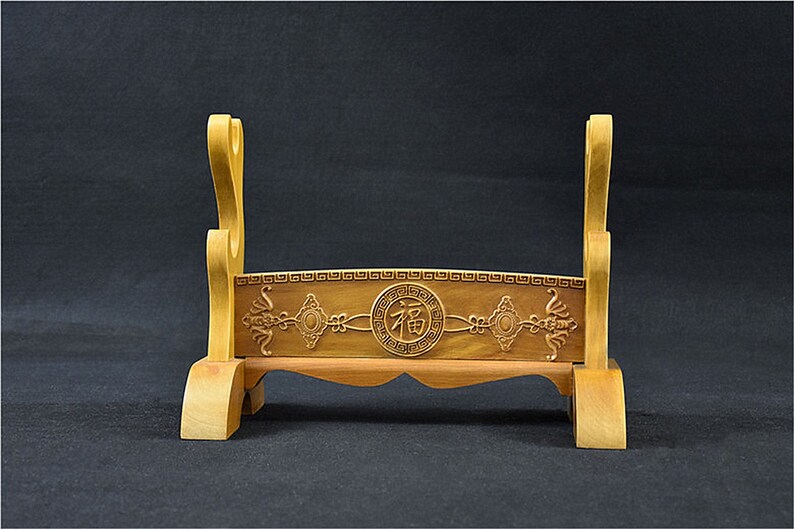 Two Layer Solid Wood Sword Rack, Sword Rack, Display Rack, Sword Shelf ...