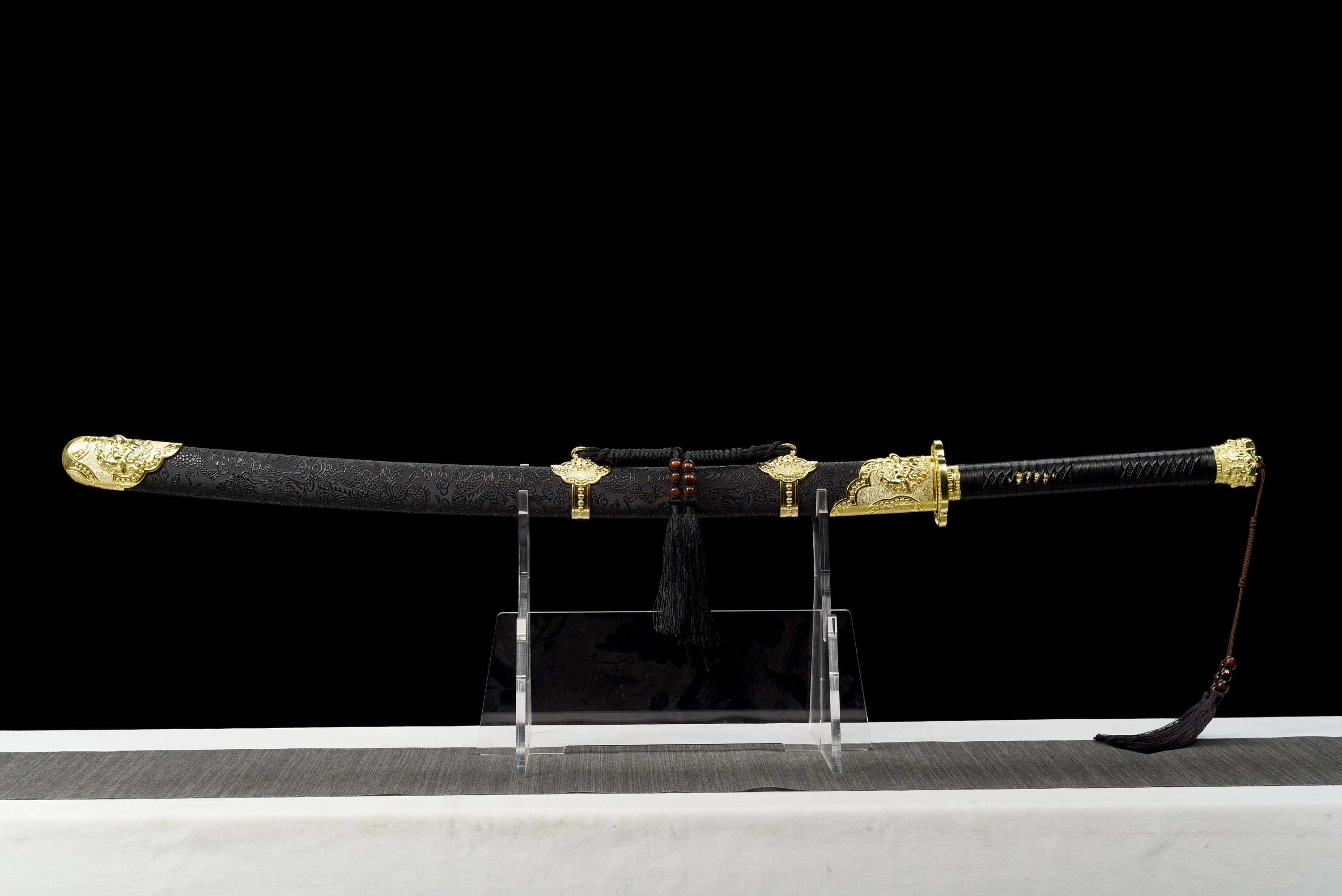 Embroidered Spring Sword Full Tang Katana Made of Handmade - Etsy