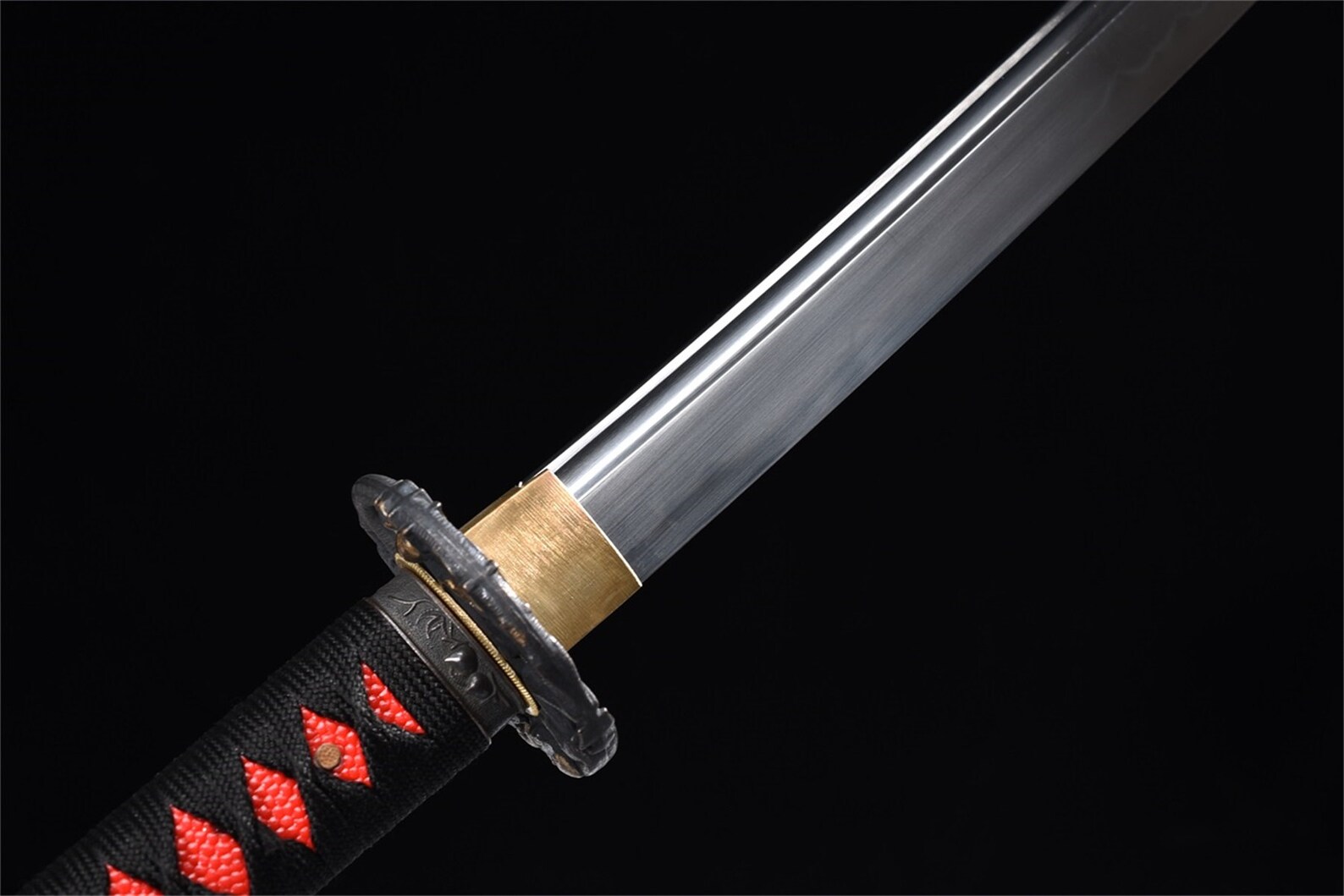 Handmade Katana Sword T10 Steel-coated Clay Firing Process Full Tang ...