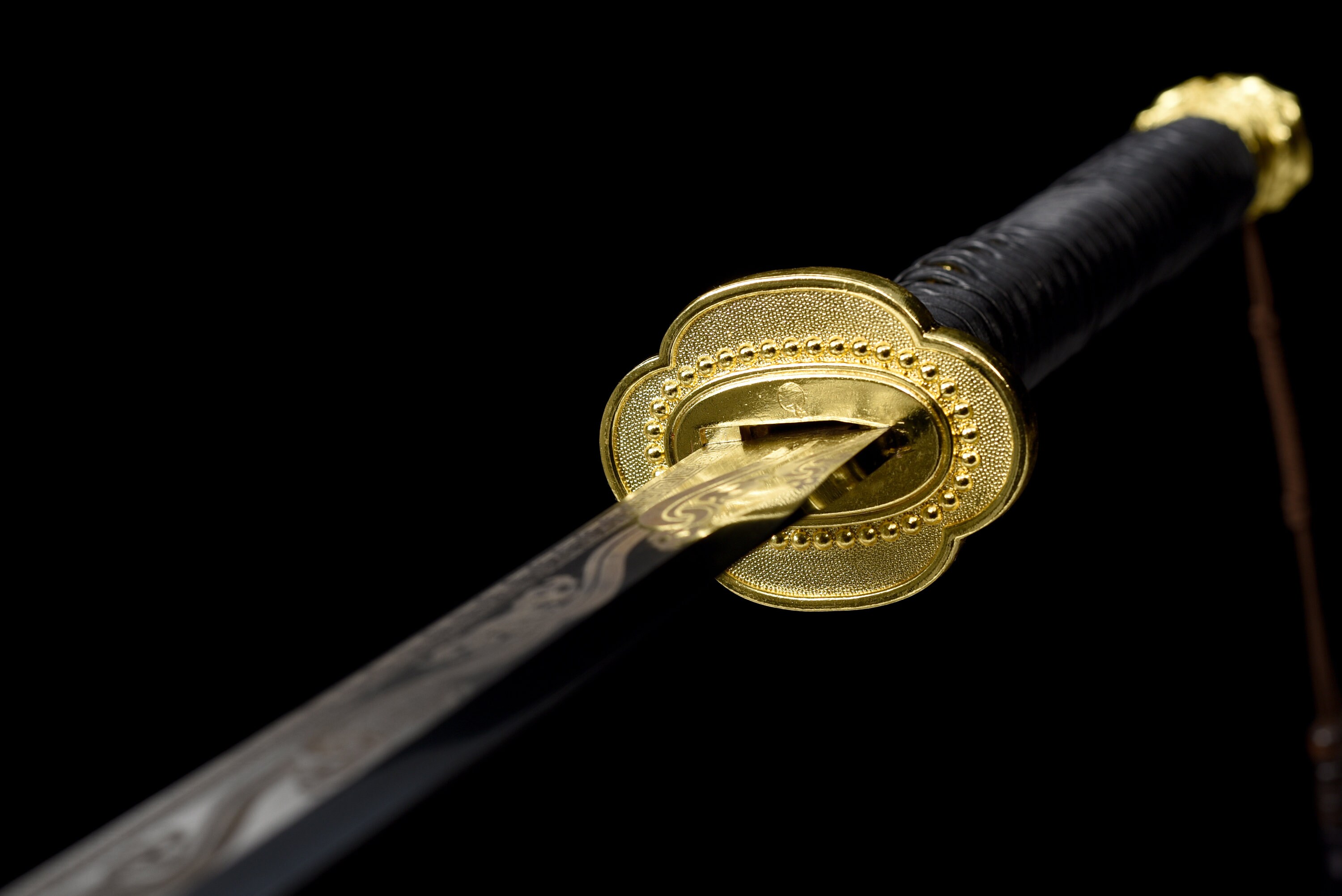 Embroidered Spring Sword Full Tang Katana Made of Handmade - Etsy