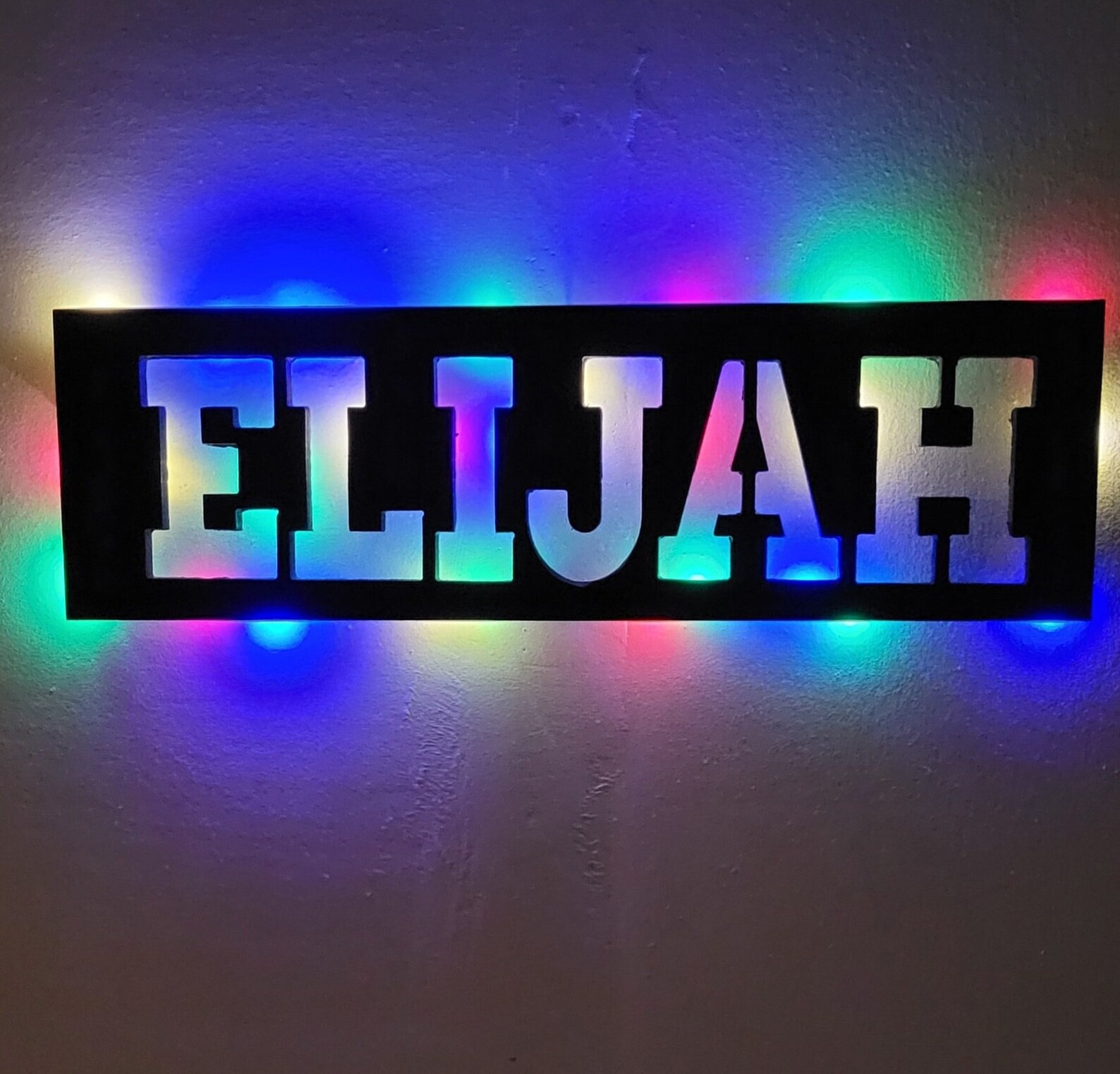 NAME PLATE Made Out of Chalkboard Mdf Wood, With or Without Lights. Can ...