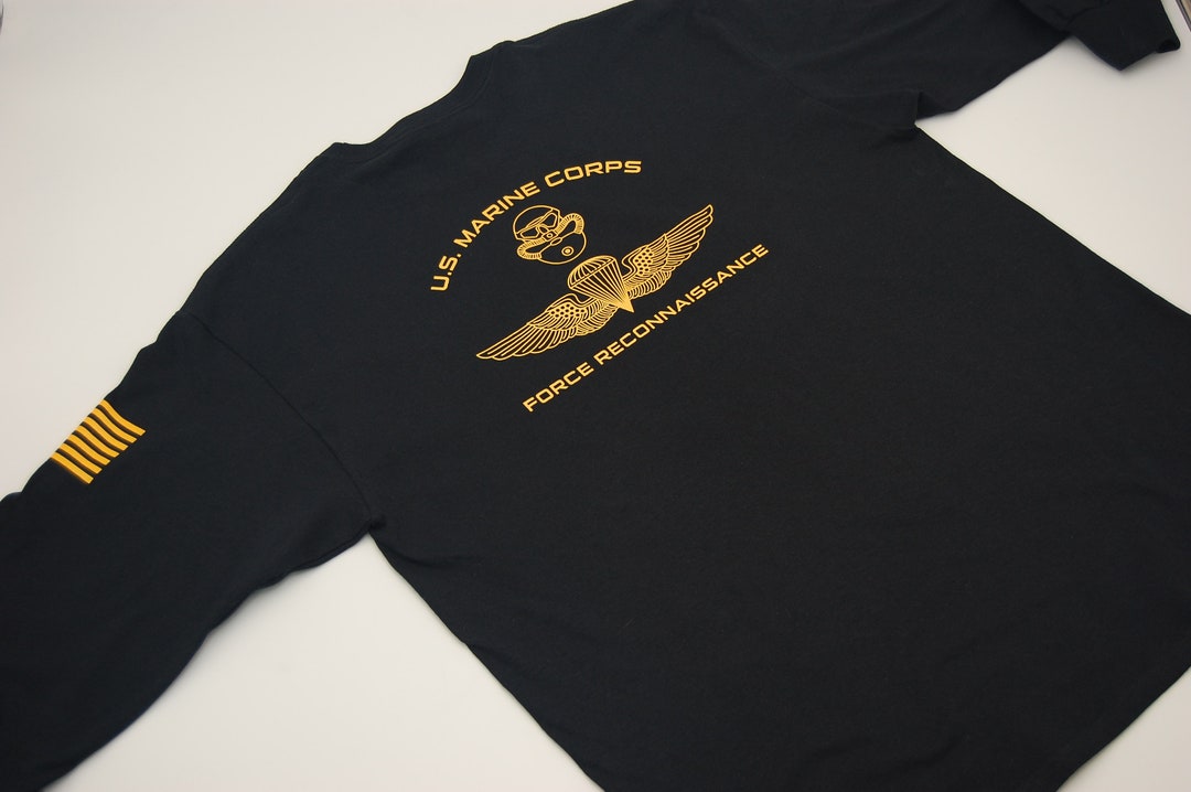 Force Reconnaissance Black Long Sleeve Shirt Recon Special - Etsy