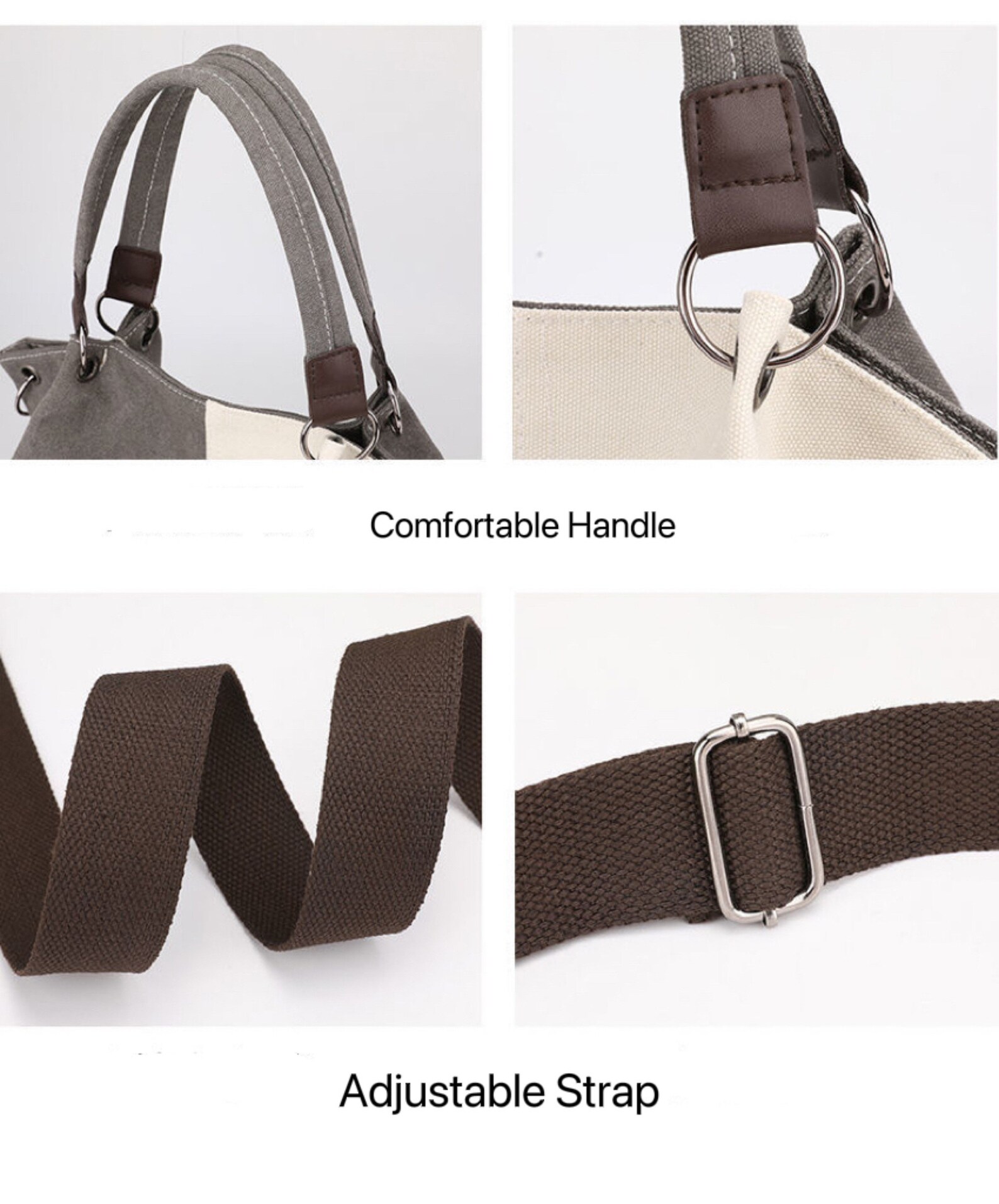 2022 New Color Matching Canvas Tote Baglarge Capacity - Etsy