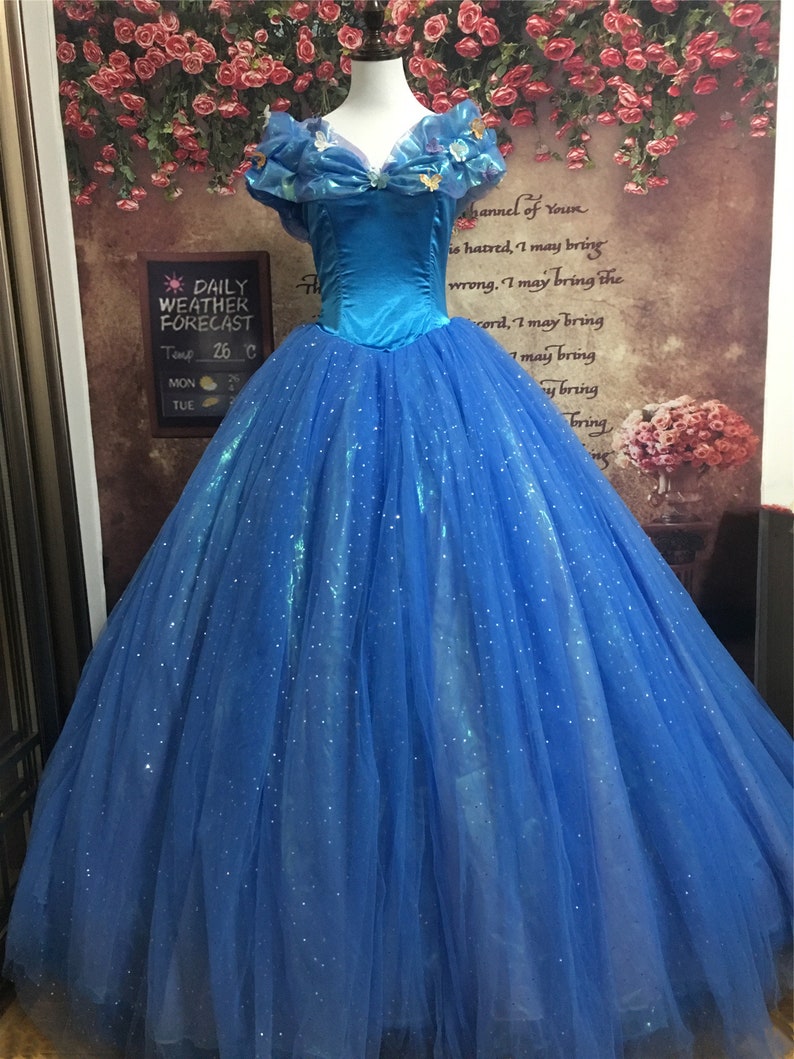 Blue Cinderella Costume Cinderella Dress Cosplay Costume - Etsy
