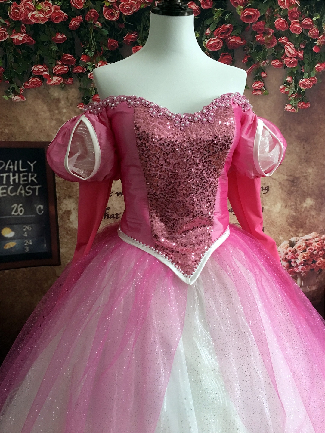 Pink Ariel Dress Cosplay Costume Etsy