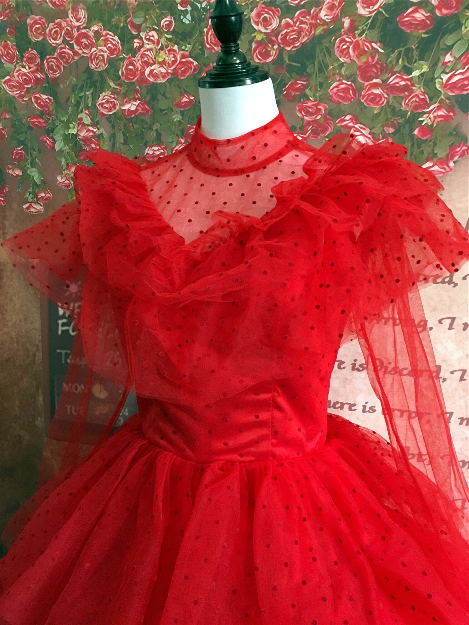 Beetlejuice Movie Lydia Cosplay Costume Lydia Red Dress Etsy Uk
