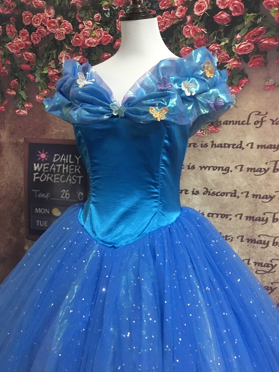 Blue Cinderella Costume Cinderella Dress Cosplay Costume - Etsy