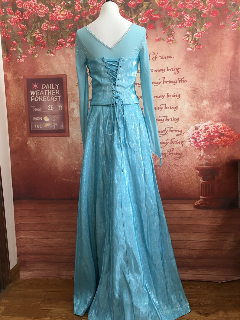 Adult Elsa Dress Elsa Cosplay Costume Blue Dresses Halloween - Etsy