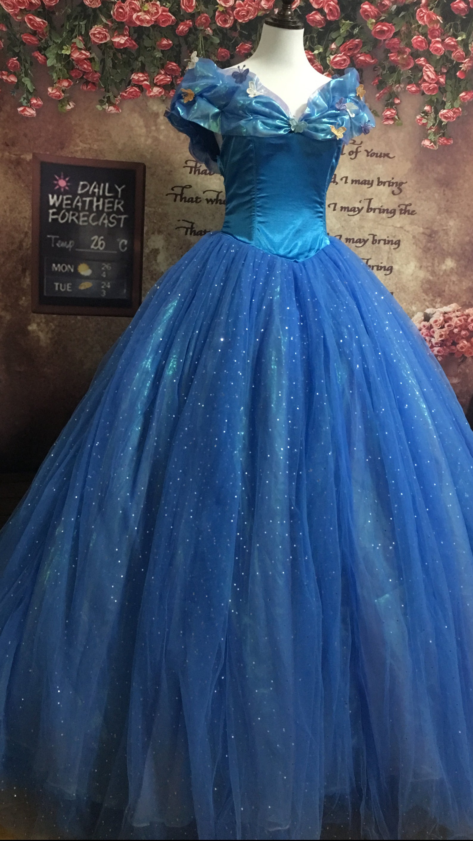 Blue Cinderella Costume Cinderella Dress Cosplay Costume - Etsy