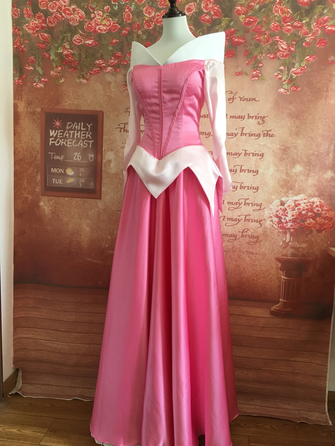 Sleeping Beauty Pincess Aurora Pink Dress Cosplay Costume - Etsy