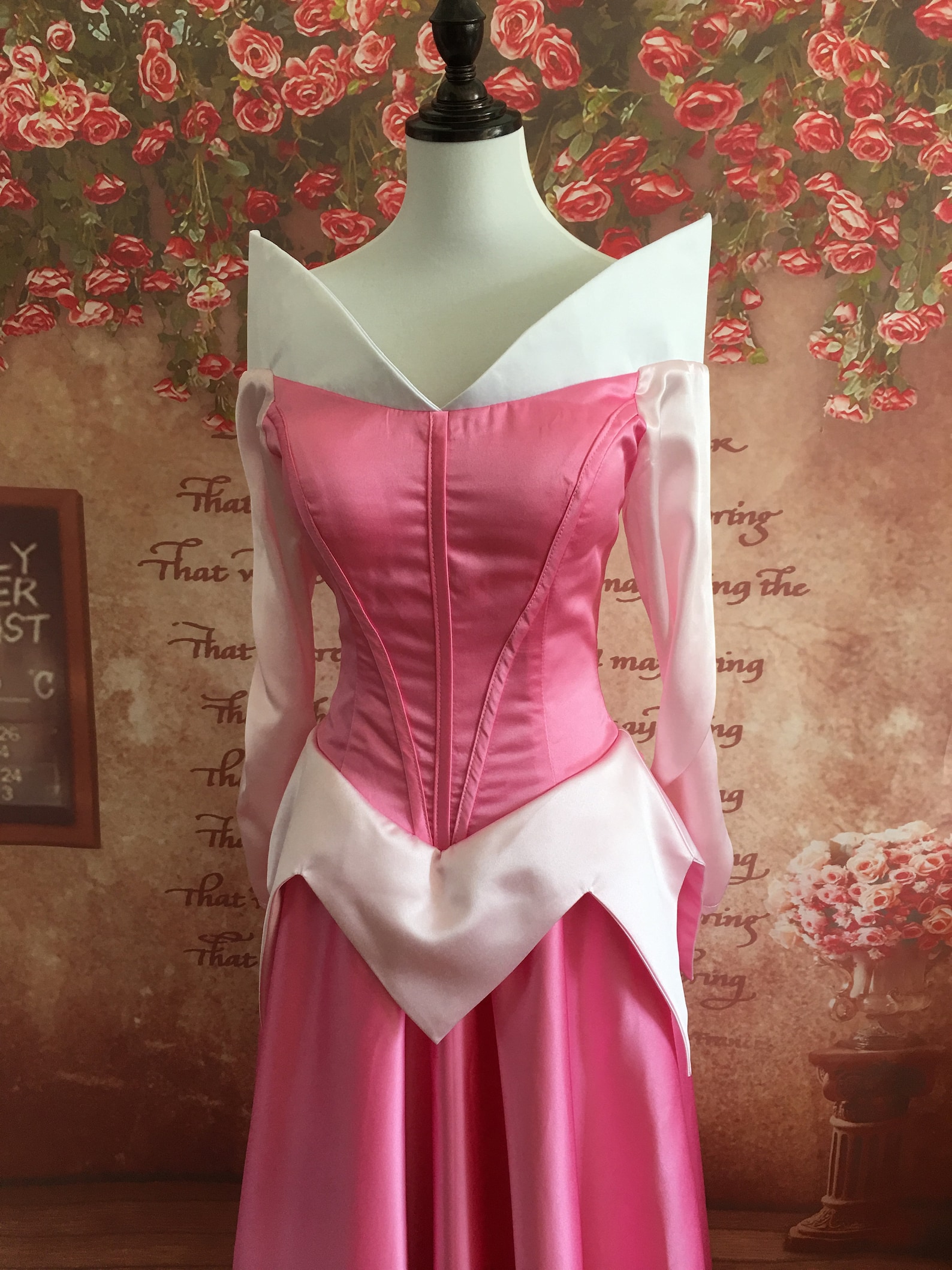 Sleeping Beauty Pincess Aurora Pink Dress Cosplay Costume - Etsy