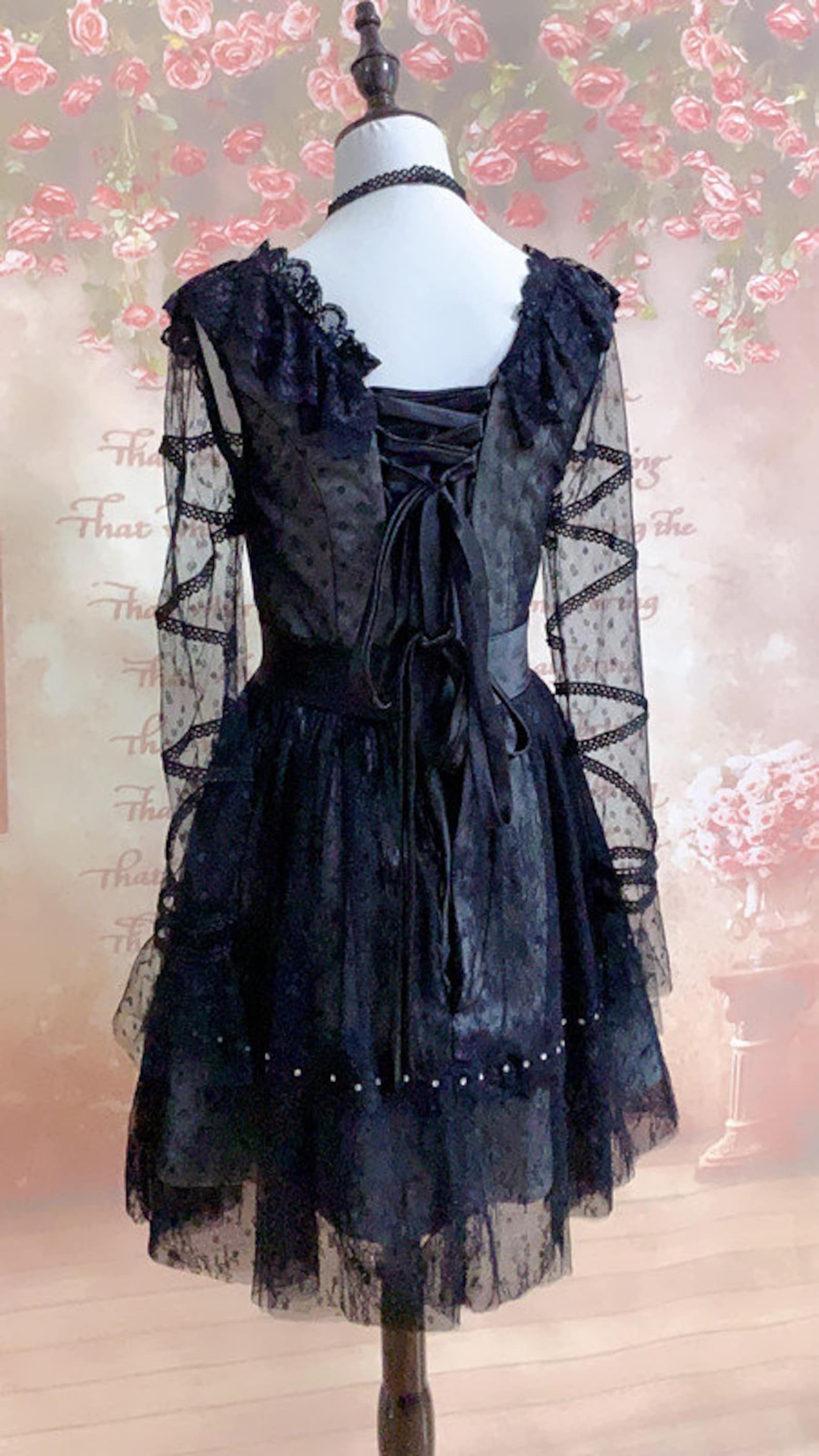 Lydia Deetz Black Dress Musical Cosplay Costume - Etsy
