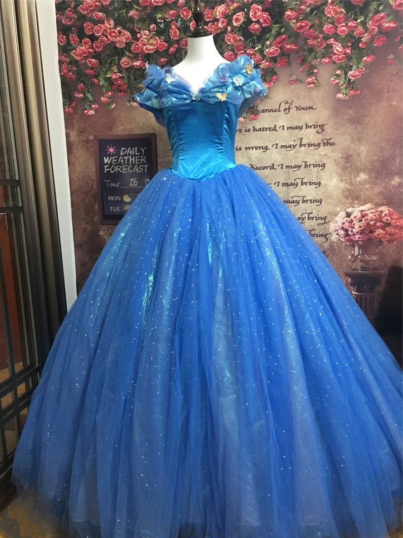 Blue Cinderella Costume Cinderella Dress Cosplay Costume - Etsy