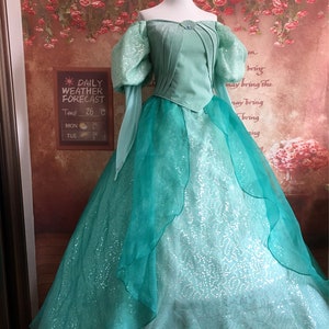 Little Mermaid Princess Ariel Green Dress Cosplay Costume - Etsy