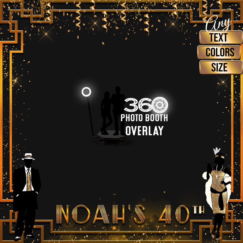 Harlem Nights 360 Photo Booth Overlay: Roaring 20s Template - Etsy