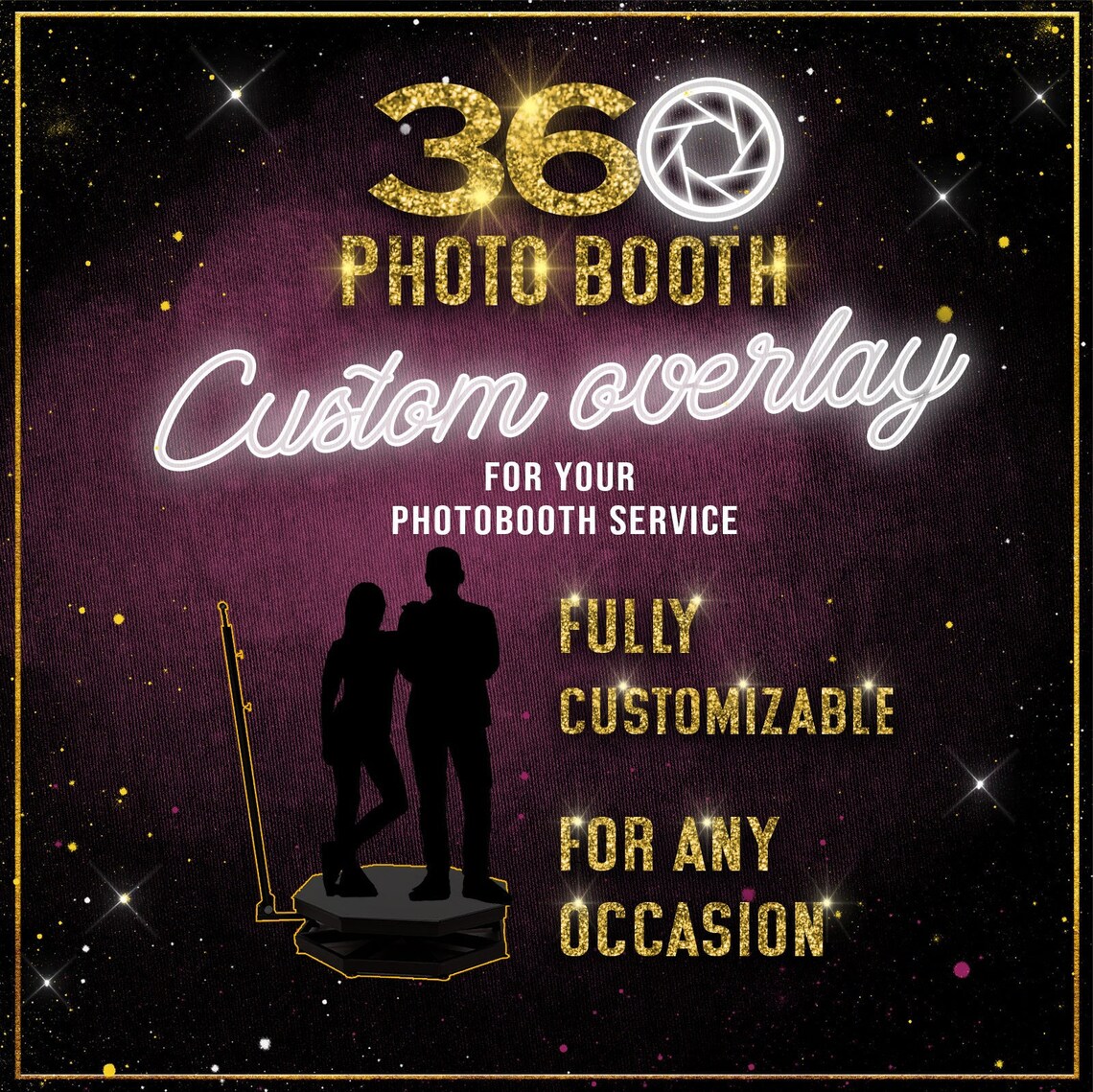 Custom Overlay for 360 Photo Booth Personalized Layout for - Etsy