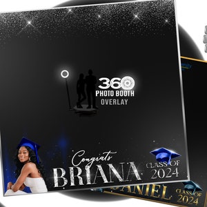 Graduation Overlay, 360 Photobooth Layout for Grad Party, Class of 2025 ...