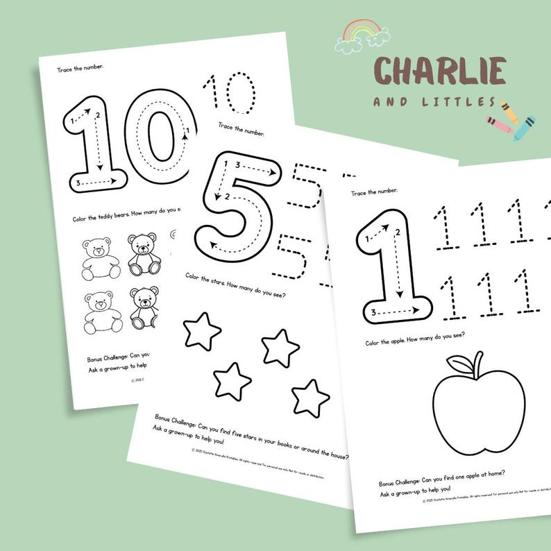 Let's Count and Color Numbers 1-10 for Toddlers and Preschoolers I ...