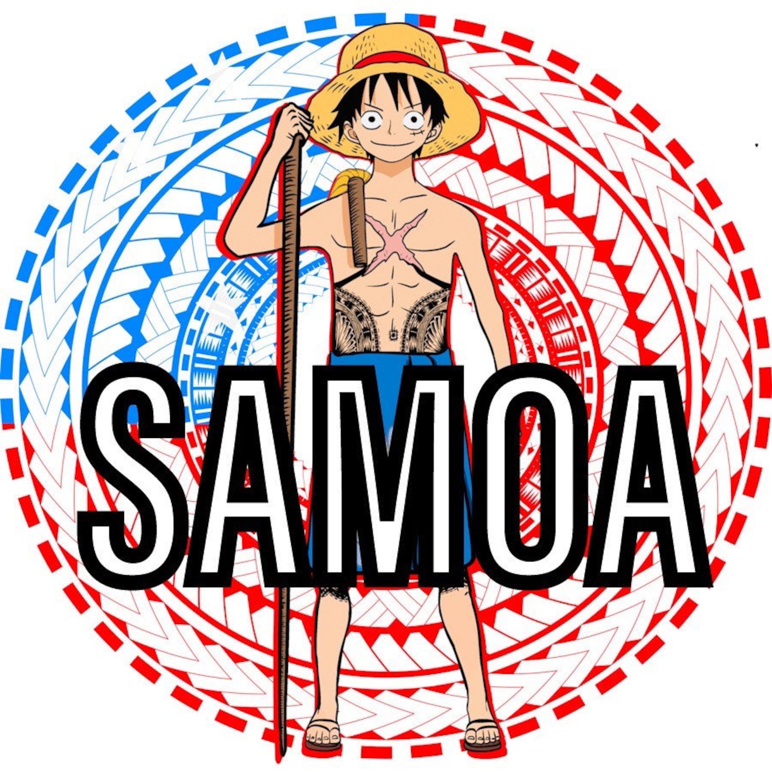 Samoan Anime Circle Design Etsy