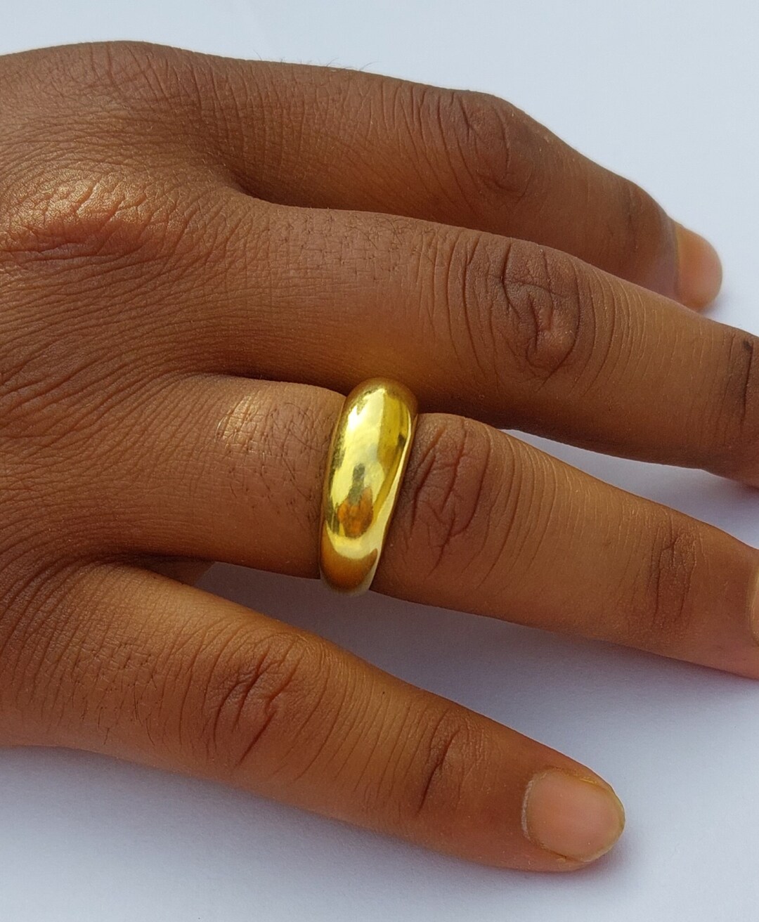 Gold Dome Ring, Dome Bend, Ring Jewelry, Handmade Ring, Best Gifts - Etsy