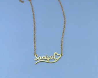 Saniya Name Necklace Women Stainless