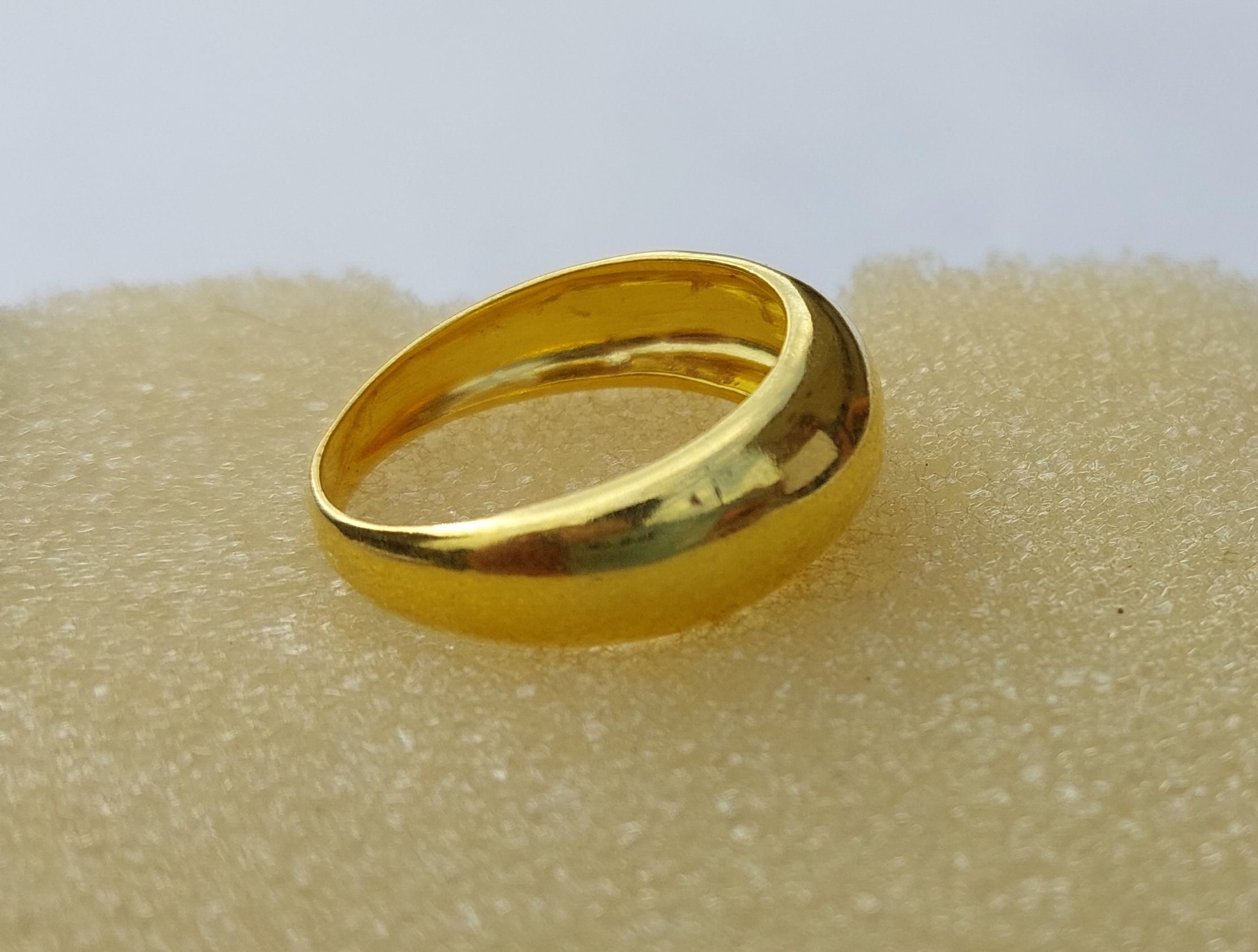 Gold Dome Ring, Dome Bend, Ring Jewelry, Handmade Ring, Best Gifts - Etsy