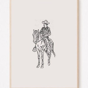 Neutral Western Wall Prints Modern Farmhouse Decor, Cowboy Wall Decor ...