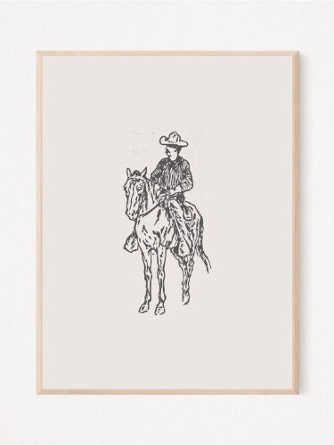 Neutral Western Wall Prints Modern Farmhouse Decor Cowboy - Etsy