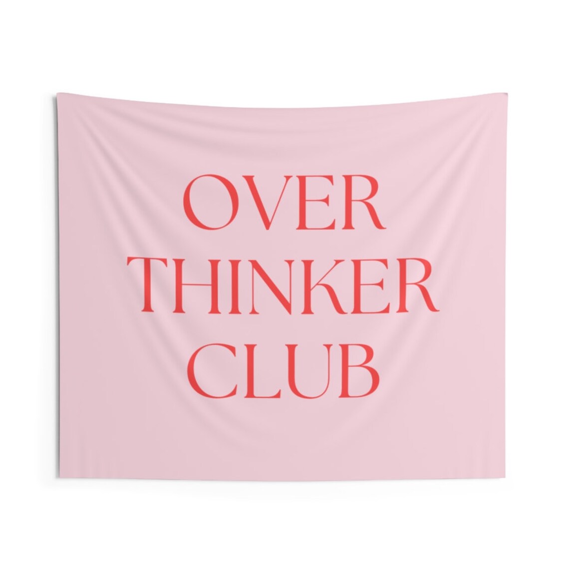 Over-thinker pink Wall Tapestry College Tapestry Girl Wall Hanging Cute ...