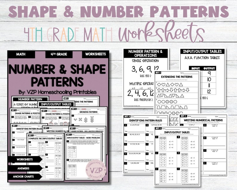 Number Patterns and Sequence - Etsy