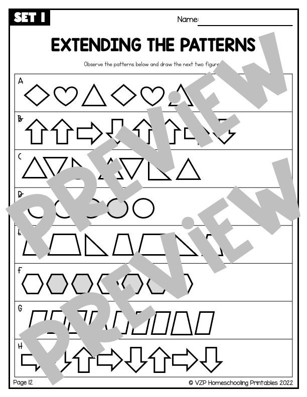 Number Patterns and Sequence - Etsy