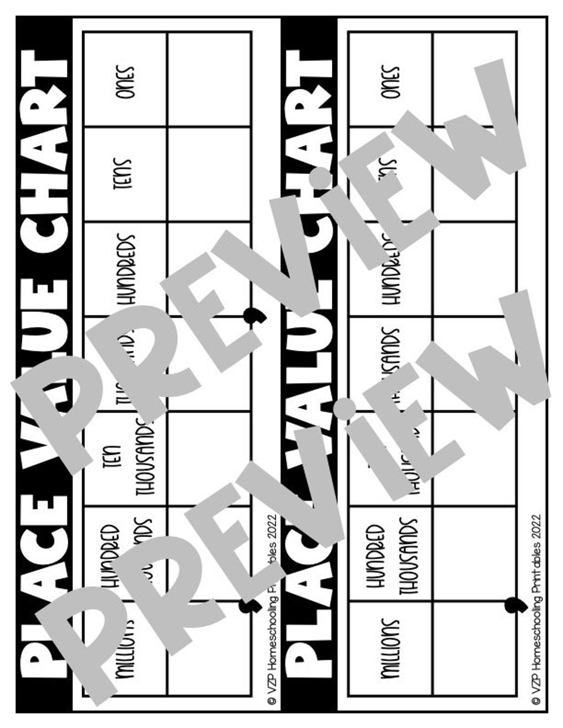 Worksheet for Place Value - Etsy