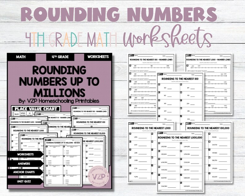 Worksheet on Rounding Numbers - Etsy UK